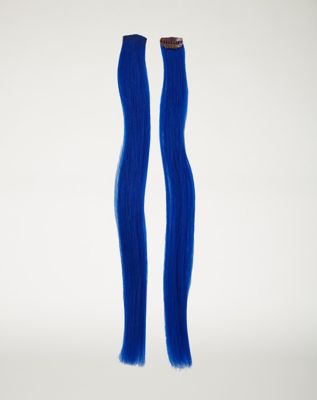 Bright Blue Clip In Hair Extensions - Spencer's