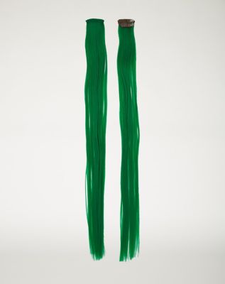Neon Green Clip In Hair Extensions - Spencer's