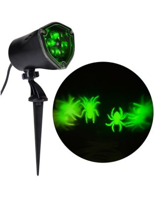 Whirl-A-Motion LED Green Spiders Projection Spot Light - Spencer's