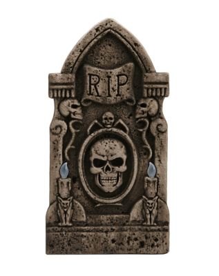 Light-Up Skull Tombstone - Spencer's