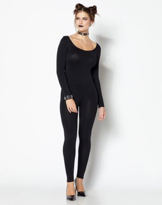 Black Seamless Catsuit - Spencer's