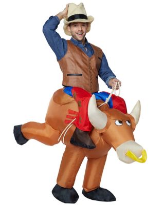 Adult Bull Rider Inflatable Costume - Spencer's