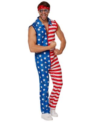 Adult Stars and Stripes Jumpsuit Costume - Spencer's