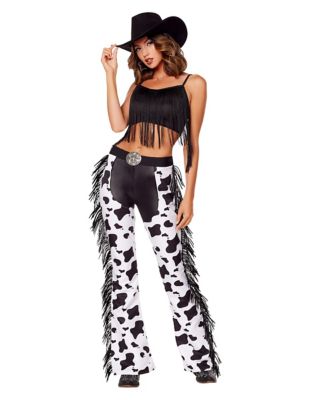 Adult Cow Print Chaps - Spencer's