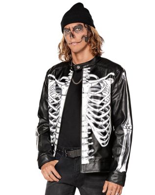 Adult Skeleton Moto Jacket - Spencer's