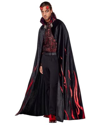 Adult Gothic Devil Flames Cape - Spencer's