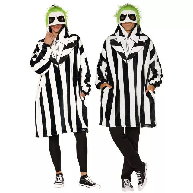 Adult Beetlejuice Snugarumi Hooded Shirt Costume - Spencer's