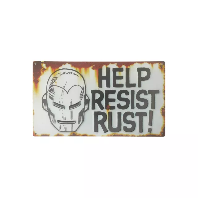 Iron Man Help Resist Rust Sign - Marvel - Spencer's