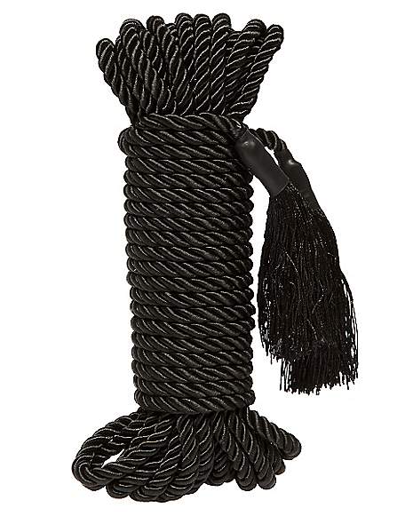 Silky Shackles Bondage Rope Black - Pleasure Bound - Spencer's Silky Shackles Bondage Rope Black - Pleasure Bound - Spencer's