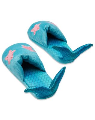 3D Tail Mermaid Slippers - Spencer's