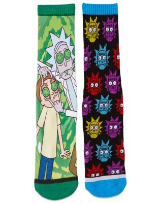 Portal Eyes Rick and Morty Crew Socks - 2 Pack - Spencer's