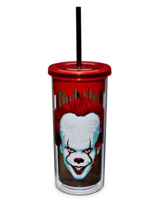 Come Back and Play Pennywise Cup With Straw 20 oz. - It - Spencer's