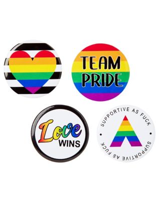 Multi-Pack Pride Buttons - 4 Pack - Spencer's