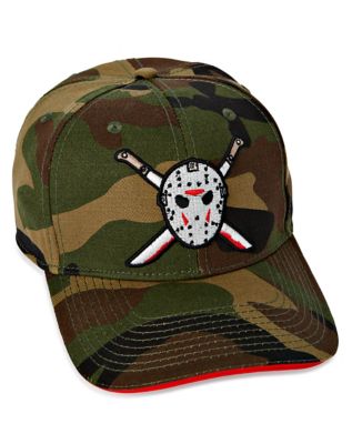 Camo Jason Voorhees Snapback Hat - Friday the 13th - Spencer's