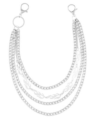 4 Row Flame Curb Wallet Chain - Spencer's