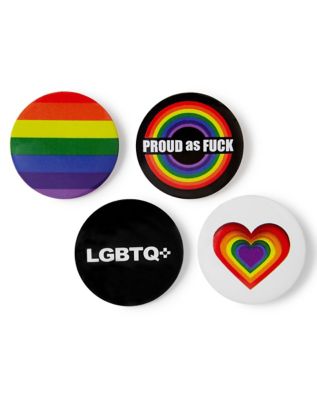 LGBTQ Pride Buttons - 4 Pack - Spencer's