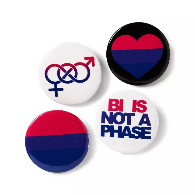 Bisexual Pride Buttons - 4 Pack - Spencer's