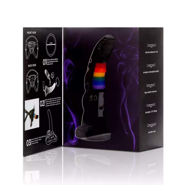 Rainbow Rider Vibrating Strap On Set 6 Inch - Hott Love Extreme - Spencer's