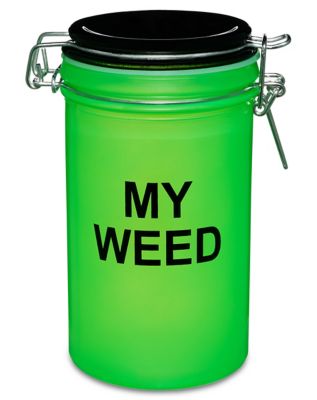 Neon Green My Weed Stash Jar - 16 oz. - Spencer's