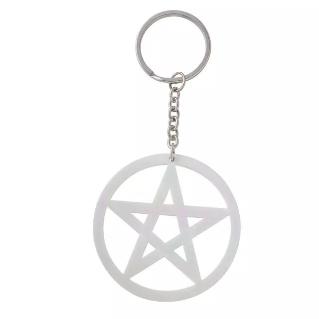 Iridescent Pentagram Keychain - Spencer's