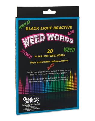 Black Light Weed Words - 24 Pack - Spencer's
