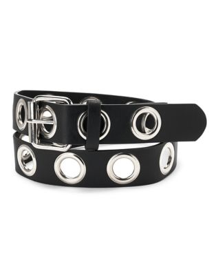 Black Large Eyelet Belt - Spencer's