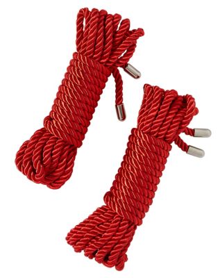 Red Bondage Rope Twin Pack - Pleasure Bound - Spencer's