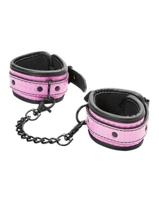 Pink Textured Handcuffs - Spencer's