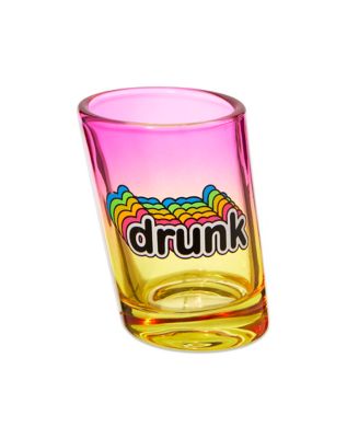 Drunk Slanted Shot Glass - 2 oz. - Spencer's