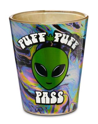 Puff Puff Pass Alien Shot Glass - 2 oz. - Spencer's