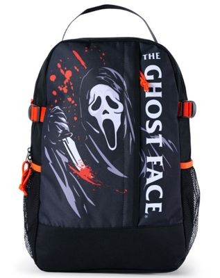 Black Ghost Face Logo Backpack - Spencer's