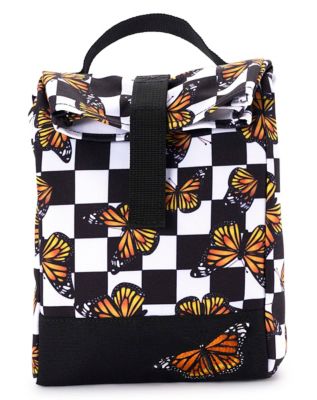 Checkered Butterfly Roll Top Lunch Box - Spencer's