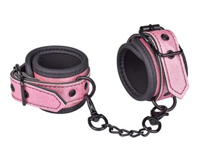 Pink Glitter Handcuffs - Pleasure Bound - Spencer's