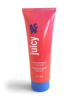 Juicy AF Blue Raspberry Flavored Lube - 4 oz. - Spencer's
