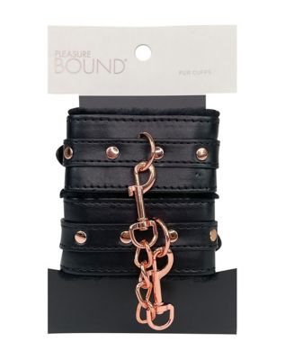 Midnight Fur Handcuffs - Pleasure Bound - Spencer's