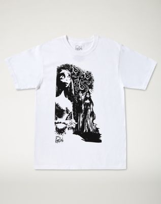 Black and White Corpse Bride T Shirt - Spencer's