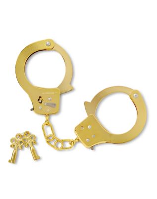 Goldtone Heavy Metal Handcuffs - Spencer's