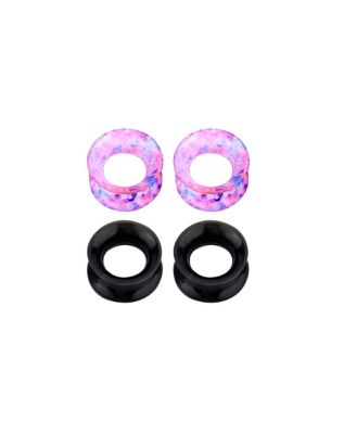 Multi-Pack Black and Watercolor Tunnels - 2 Pairs - Spencer's
