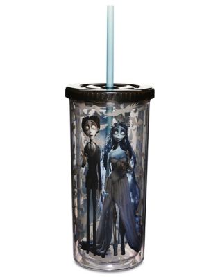 Corpse Bride Crows Cup with Straw - 20 oz. - Spencer's