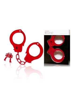 Red Metal Handcuffs - Pleasure Bound - Spencer's