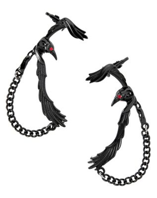 Black Raven Ear Cuffs - Spencer's