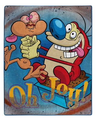 Ren and Stimpy Oh Joy Fleece Blanket - The Ren & Stimpy Show - Spencer's