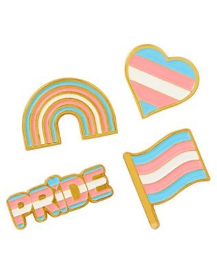 Multi-Pack Transgender Pride Pin Set - 4 Pack - Spencer's