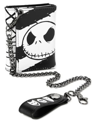 Black and White Jack Skellington Chain Wallet - The Nightmare Before ...