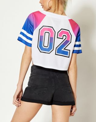 Both Teams Bisexual Pride Cropped Jersey - Spencer's