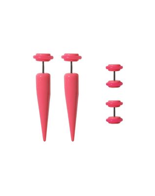 Multi-Pack Pink Tapers and Plug Set - Spencer's