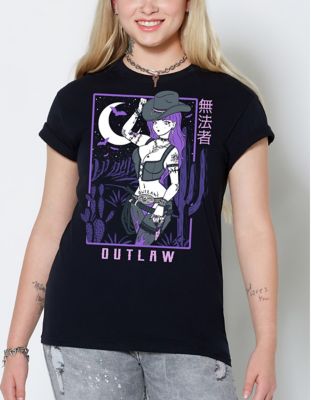 Goth Outlaw Girl T Shirt - Spencer's
