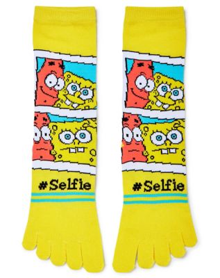 SpongeBob SquarePants Selfie Toe Socks - Spencer's