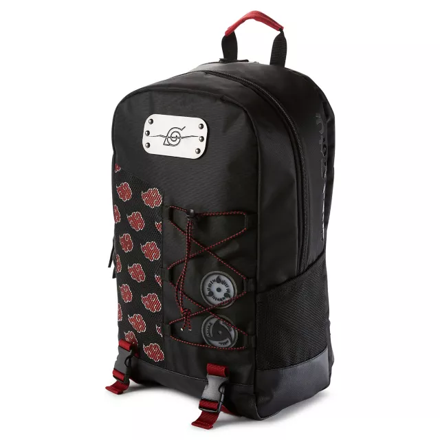 Akatsuki Anti-Leaf Metal Badge Mesh Backpack - Naruto Shippuden - Spencer's