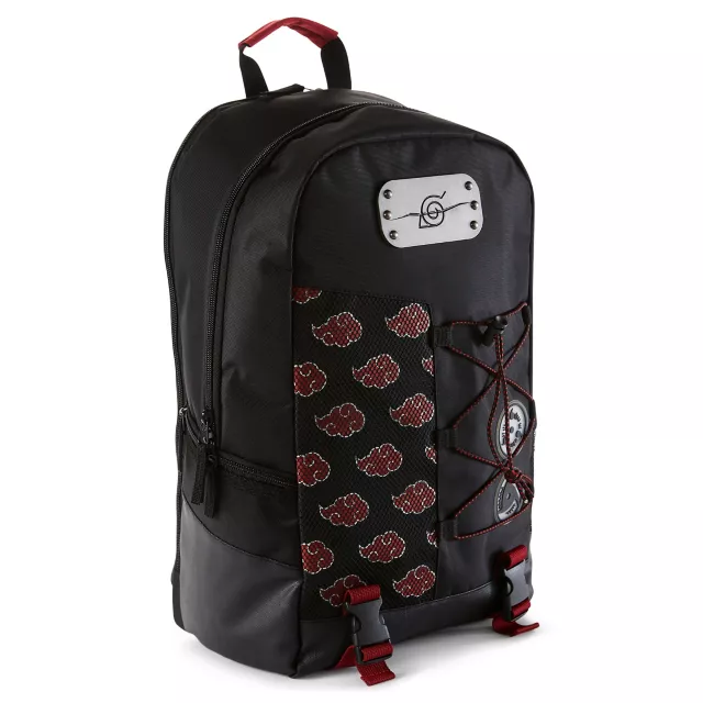 Akatsuki Anti-Leaf Metal Badge Mesh Backpack - Naruto Shippuden - Spencer's